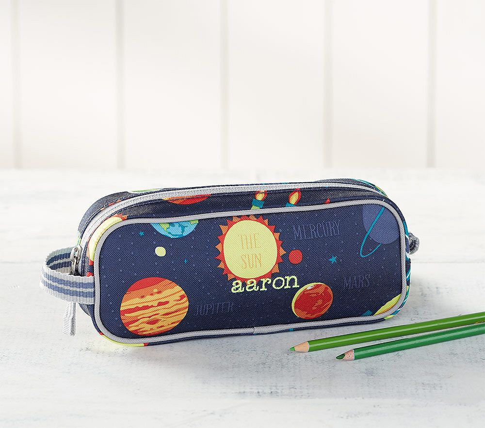 Navy Solar System Kids Pencil Case | Pottery Barn Kids