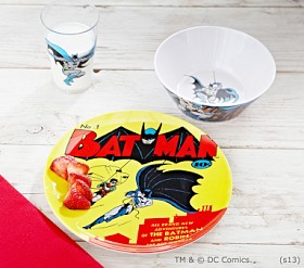Retro BATMAN™ Kids Dinnerware Gift Set | Pottery Barn Kids