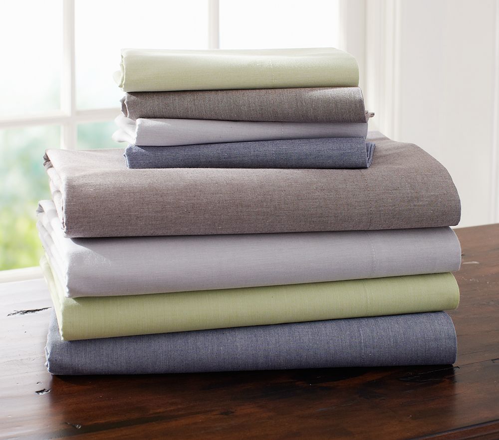 Chambray Kids' Sheet Set | Pottery Barn Kids
