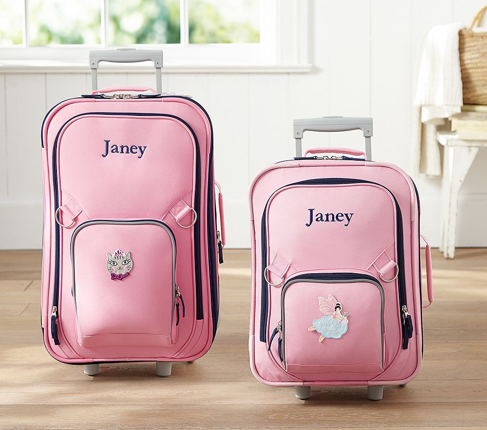 Fairfax Solid Pink Kids Luggage | Pottery Barn Kids