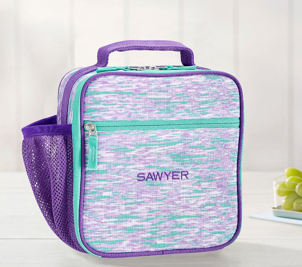Mackenzie Lavender Static Classic Kids Lunch Box | Pottery Barn Kids
