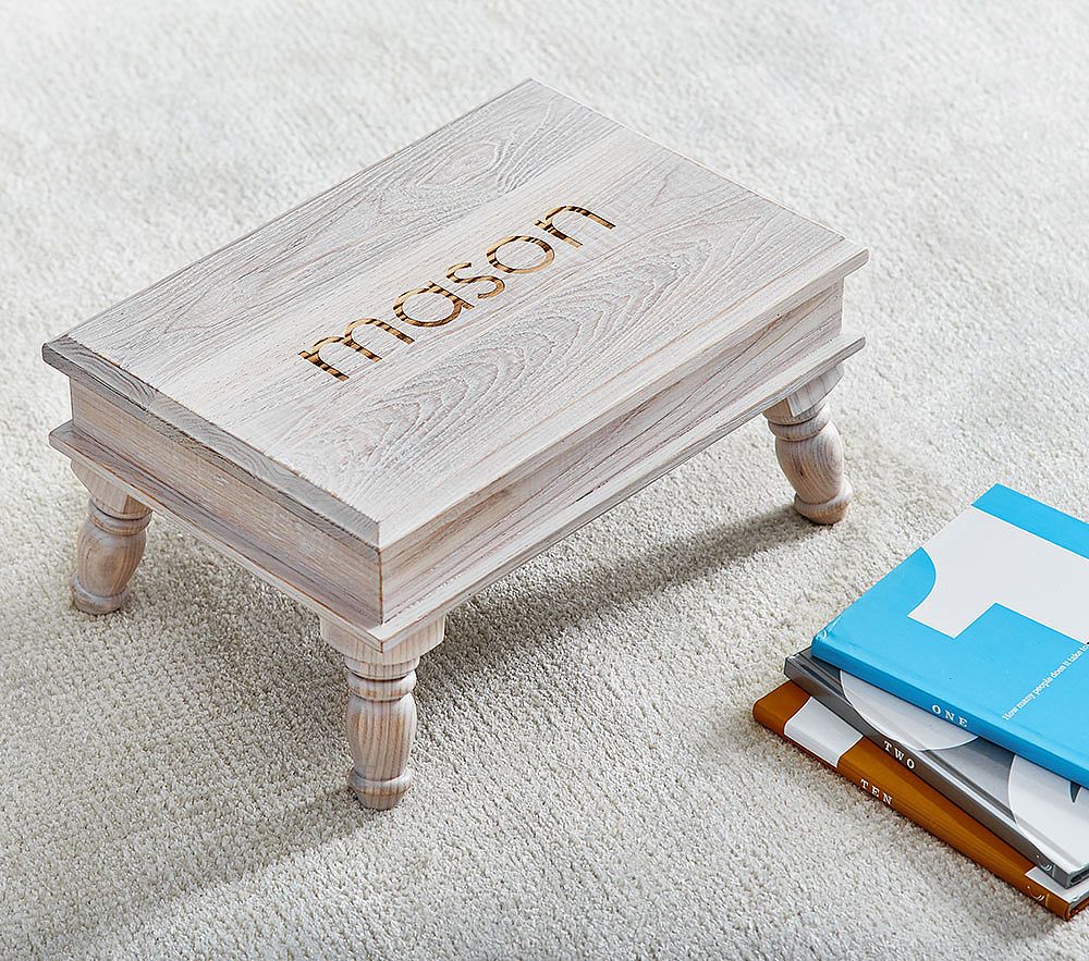 Wood Finish Single Kids Step Stool | Pottery Barn Kids