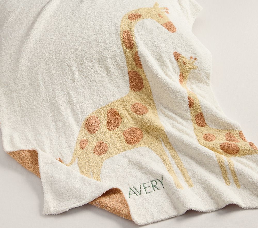 Fuzzy Giraffe Baby Blanket | Pottery Barn Kids