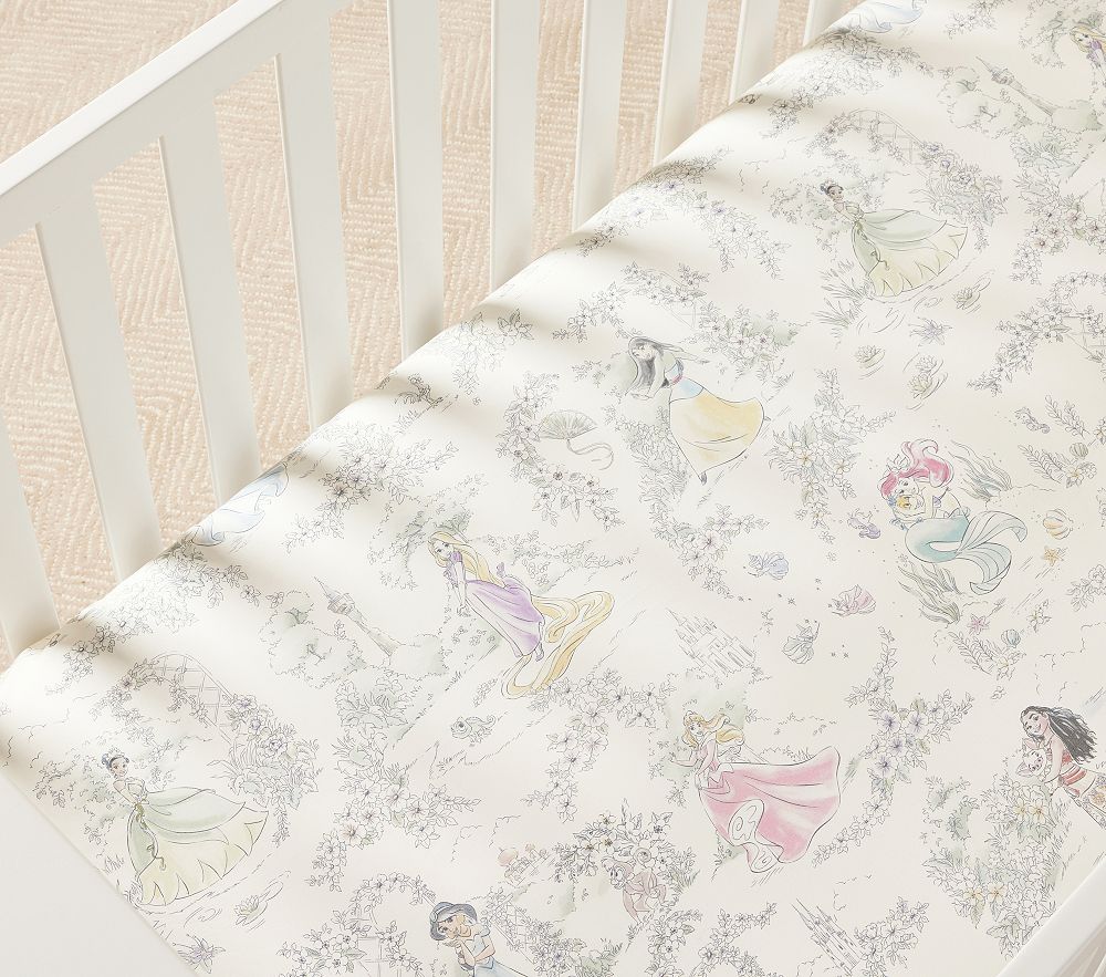 Disney Princess Heritage Organic Crib Sheet | Pottery Barn Kids