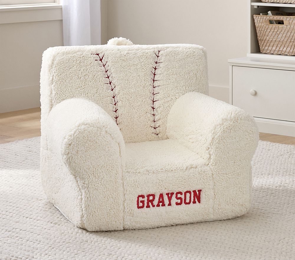 Kids Anywhere Chair®, Baseball Cozy Sherpa | Pottery Barn Kids