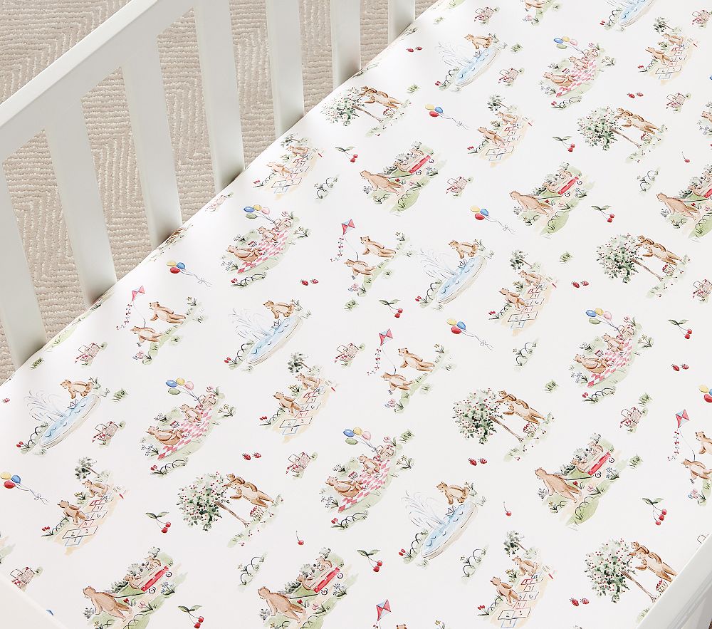 Riley Sheehey Bear Organic Crib Sheet | Pottery Barn Kids
