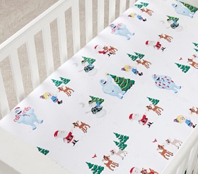 Rudolph® Organic Crib Fitted Sheet | Pottery Barn Kids