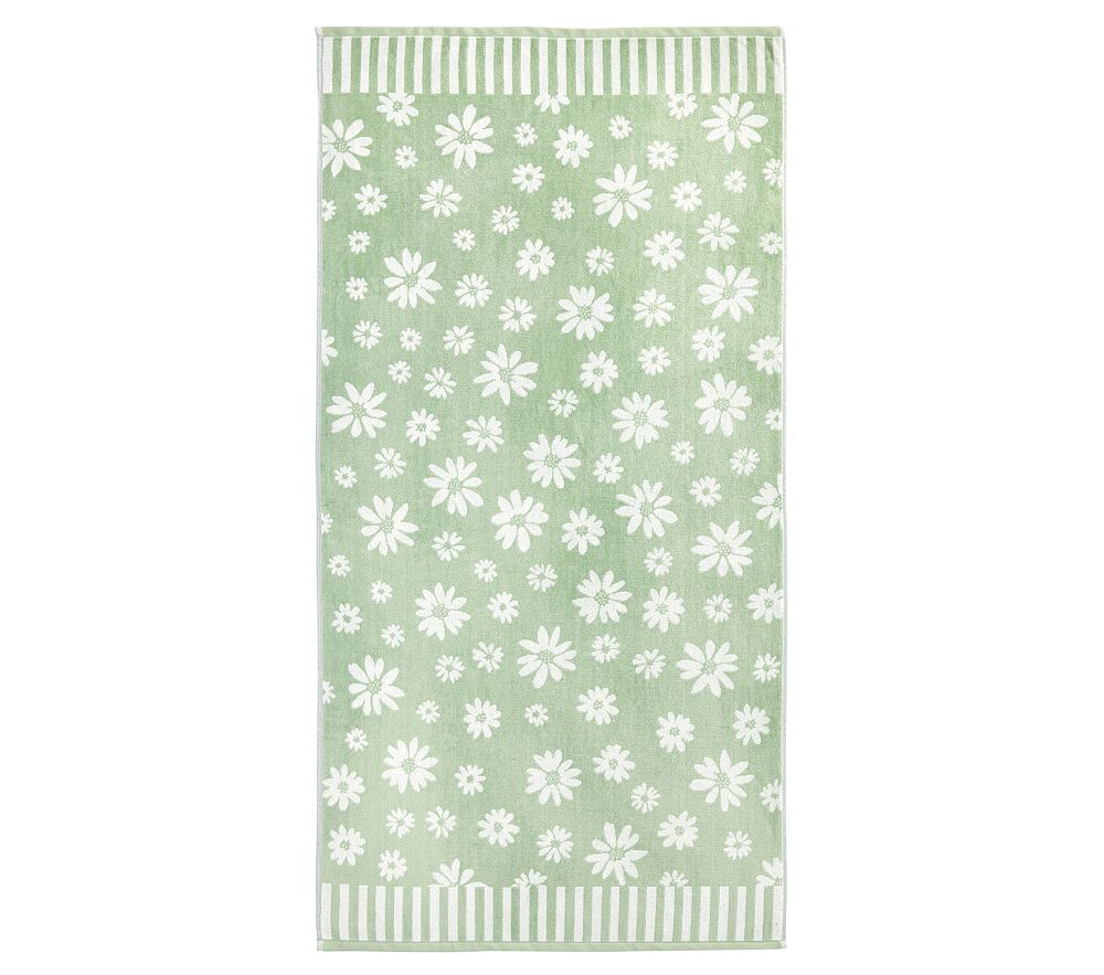 Daisy Jacquard Kid Beach Towel UPF 50+ | Pottery Barn Kids