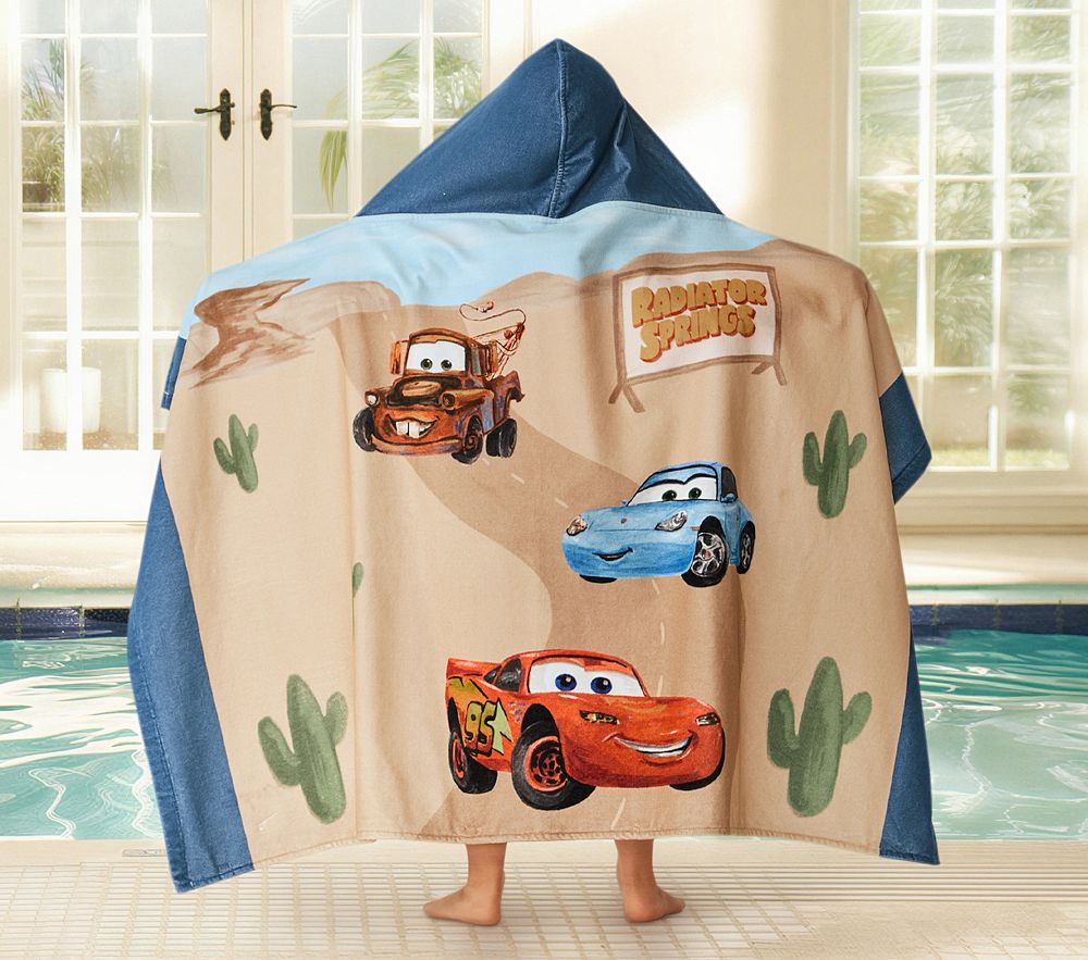 Disney and Pixar Cars Heritage Beach Kid Hooded Towel UPF 50+ | Pottery ...