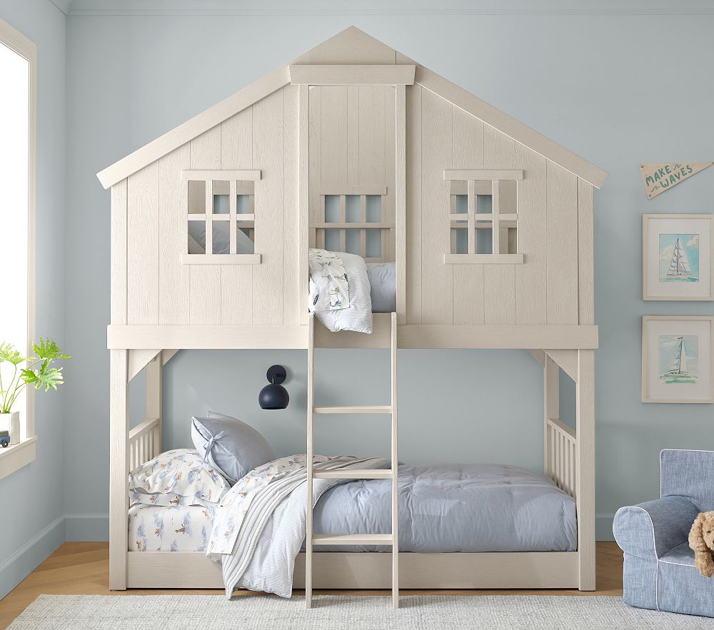 Tree House Twin-Over-Twin Kids Bunk Bed | Pottery Barn Kids