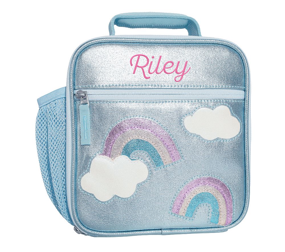 Mackenzie Metallic Rainbows Lunch Box | Pottery Barn Kids