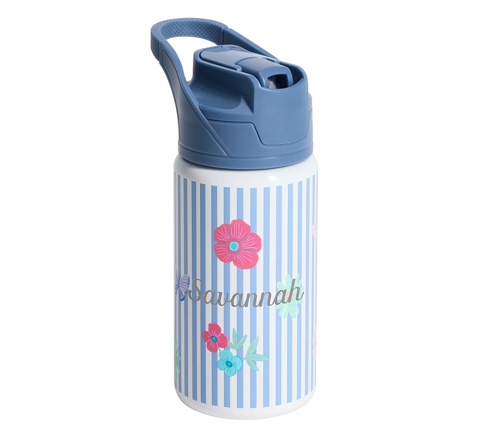 Savannah Garden Stripe Mackenzie Water Bottle | Pottery Barn Kids
