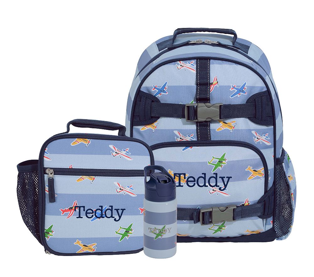 Chambray Stripe Airplanes Glow-in-the-Dark Mackenzie Backpack Bundle ...