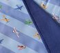 Chambray Stripe Airplanes Mackenzie Nap Mat | Pottery Barn Kids