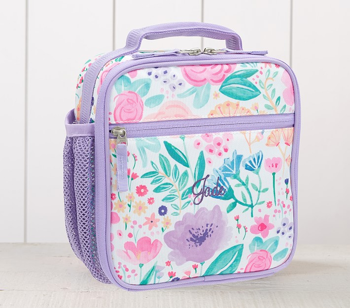 Mackenzie Lavender Floral Blooms Lunch Box | Pottery Barn Kids