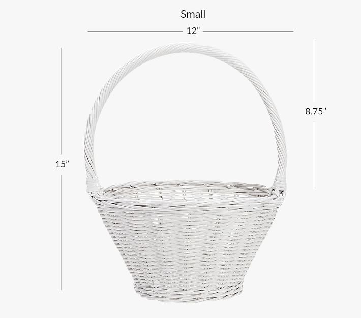 White Sabrina Easter Baskets For Kids | Pottery Barn Kids