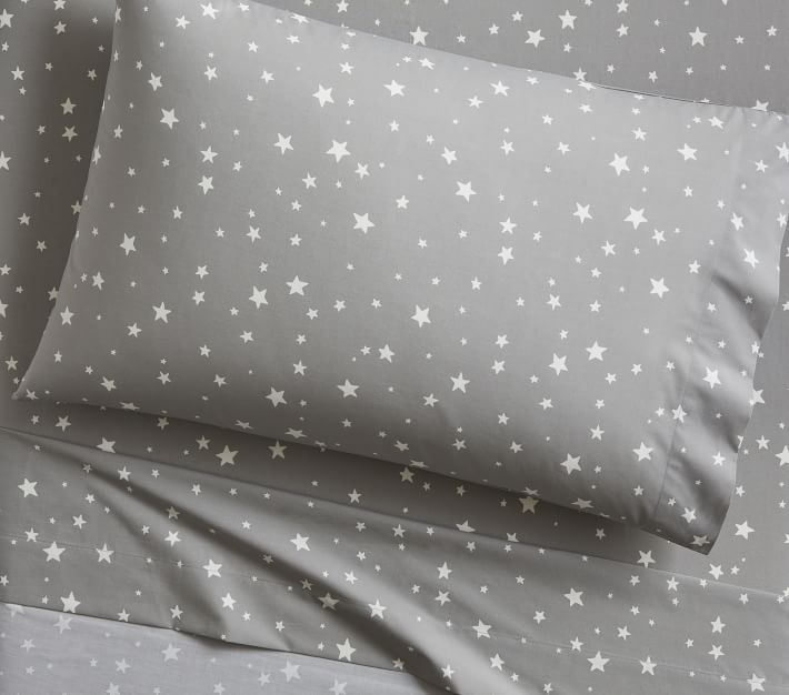 Organic Shining Star Glow-in-the-Dark Kids' Sheet Set | Pottery Barn Kids