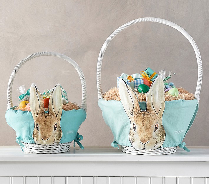 Beatrix Potter™ Aqua Rabbit Easter Basket | Pottery Barn Kids