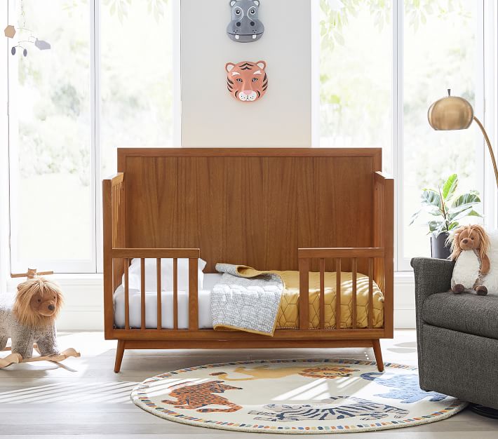 Mid Century Modern Convertible Crib | Pottery Barn Kids