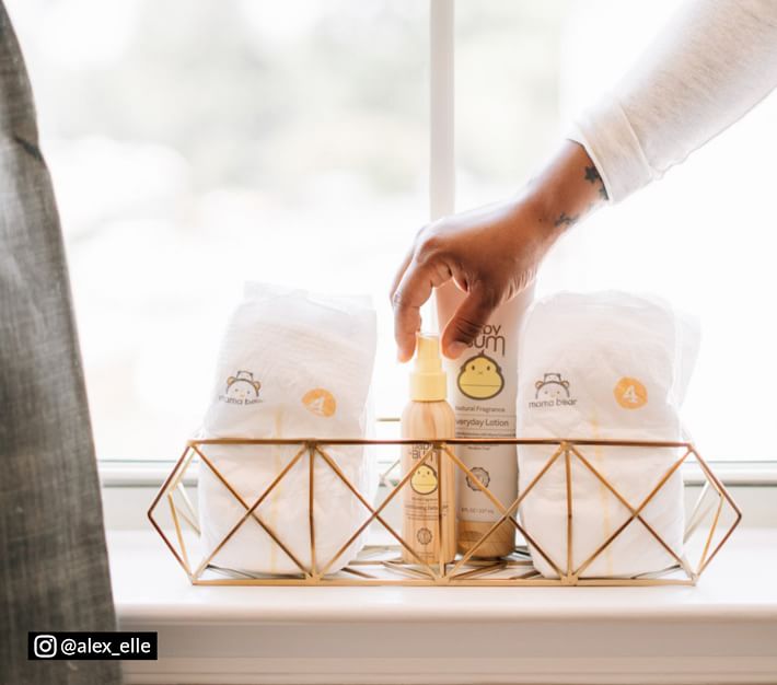 Metal Prism Modern Diaper Caddy | Pottery Barn Kids