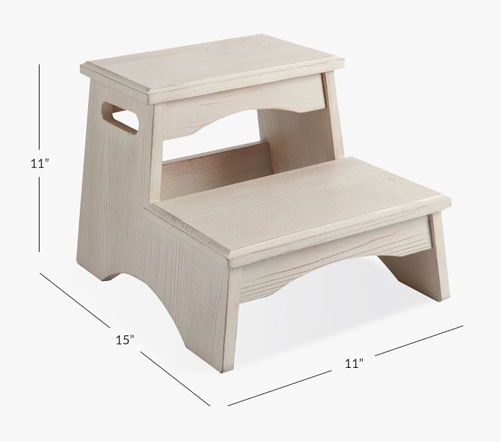 Weathered White Step Stool | Pottery Barn Kids
