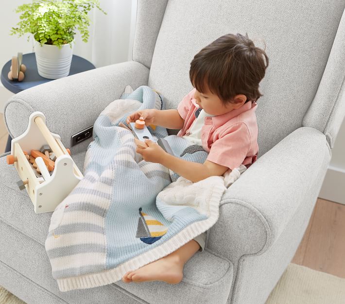 Wingback Swivel Nursery Glider & Recliner Chair | Pottery Barn Kids
