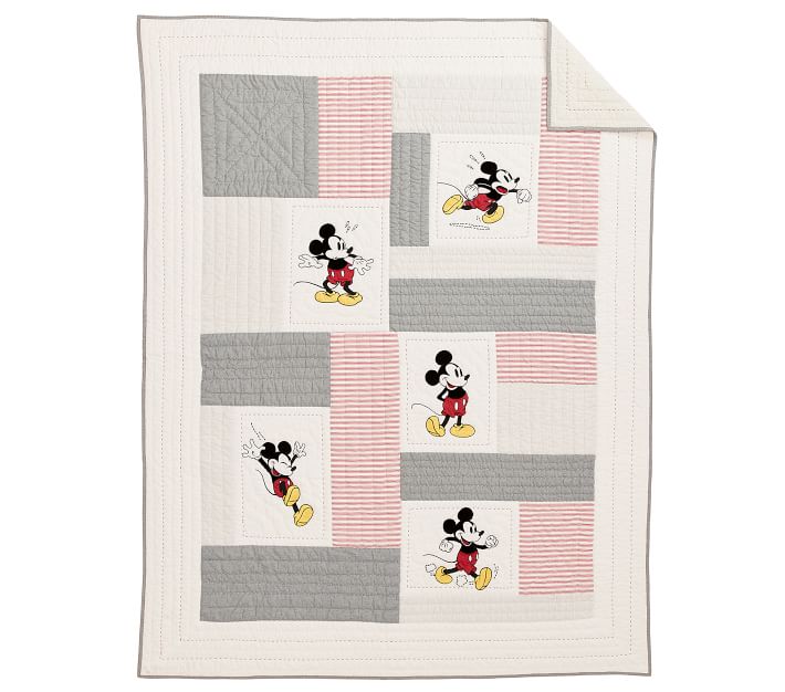 Disney Mickey Mouse Patchwork Quilt & Shams | Pottery Barn Kids
