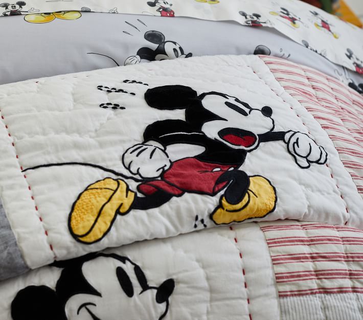 Disney Mickey Mouse Patchwork Quilt & Shams | Pottery Barn Kids