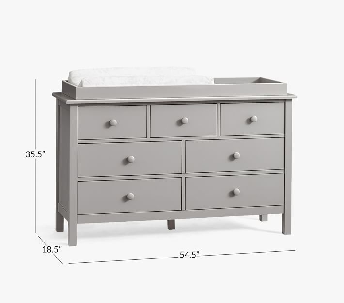 Kendall Extra Wide Nursery Changing Table Dresser & Topper | Pottery ...