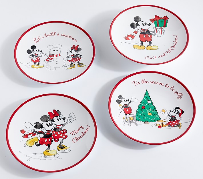 Disney Mickey Mouse Holiday Plates | Pottery Barn Kids