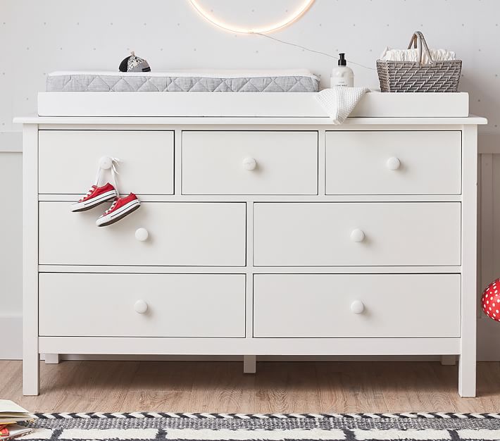 Kendall Extra Wide Nursery Changing Table Dresser & Topper | Pottery ...