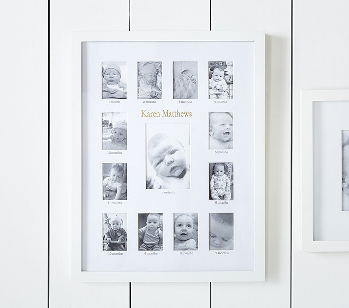 White Lacquer First Year Frame | Baby Keepsake | Pottery Barn Kids