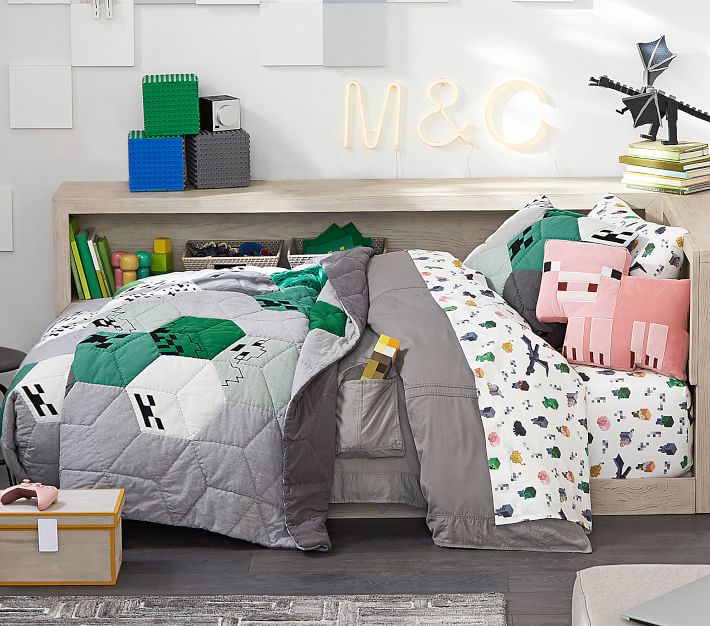 Minecraft Pig Kids' Pillow | Pottery Barn Kids