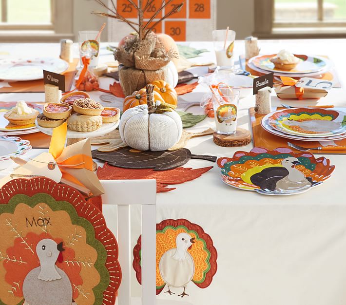 Thanksgiving Turkey Plate | Kids Table Decor | Pottery Barn Kids