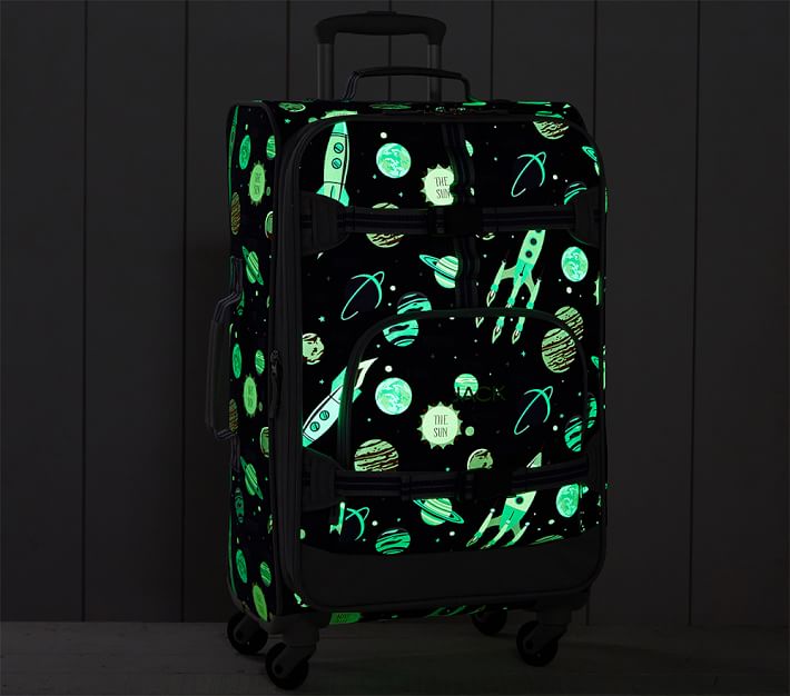 Navy Solar System Glow-in-the-Dark Small Spinner Kids Suitcase ...
