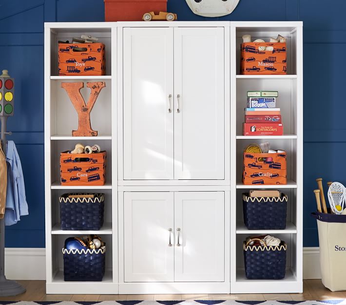 Navy & Pink Emory Basket | Kids Storage | Pottery Barn Kids