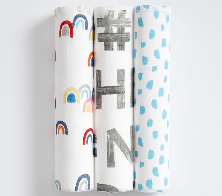 Rainbow Modern Swaddle | Pottery Barn Kids