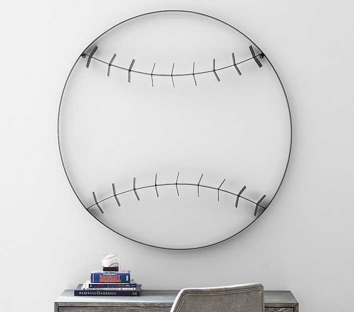 Metal Baseball Art | Kids Wall Decor | Pottery Barn Kids