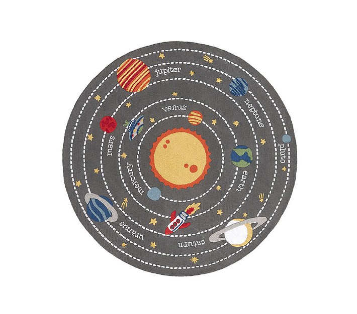 Space Play Rug 7 ft Round | Patterned Rugs | Pottery Barn Kids