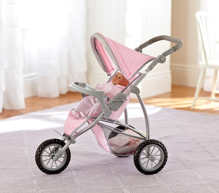Polka Dot Doll Jogging Stroller | Pottery Barn Kids