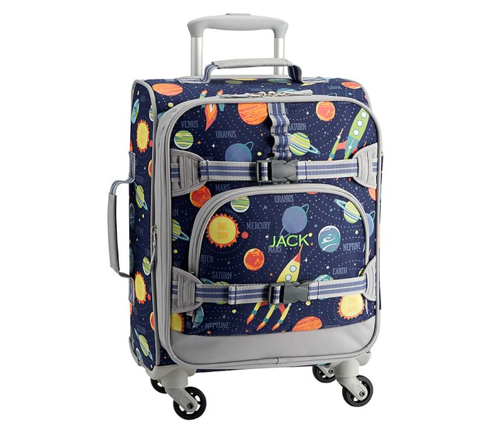Navy Solar System Glow-in-the-Dark Small Spinner Kids Suitcase ...