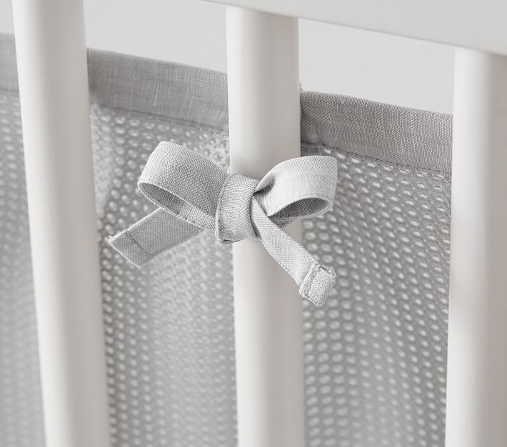 BreathableBaby® for Pottery Barn Baby Linen Mesh Liner | Crib Bedding ...