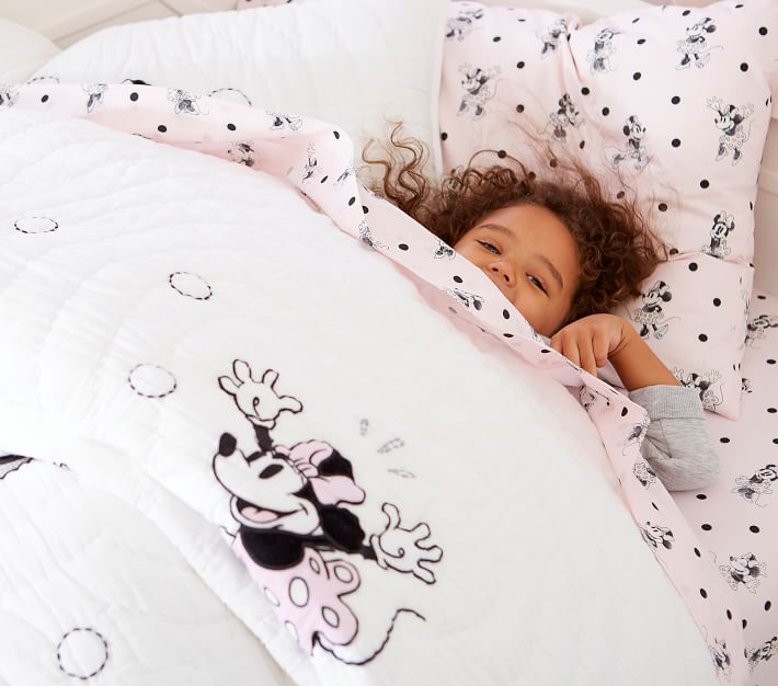 Disney Minnie Mouse Organic Sheet Set & Pillowcases | Pottery Barn Kids