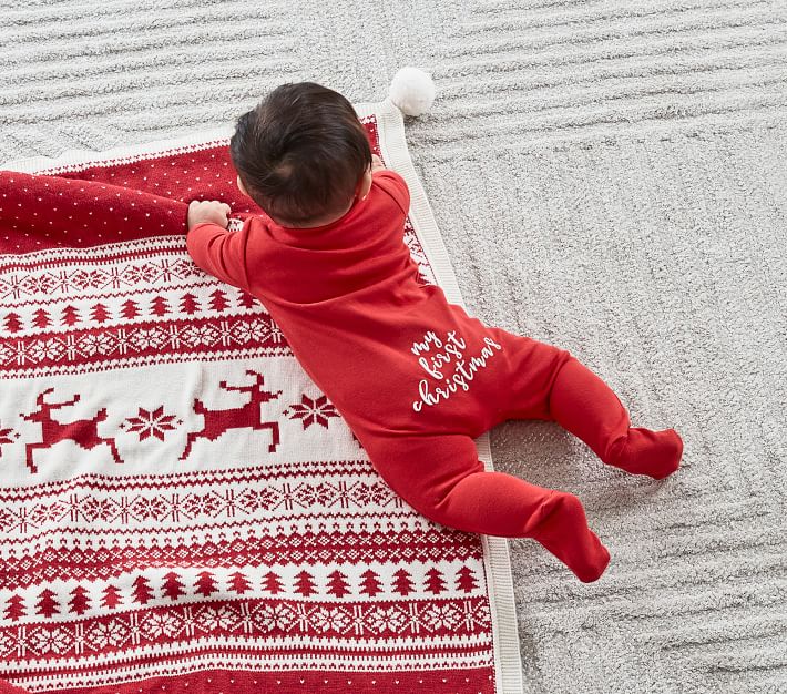 Classic Fair Isle Baby Blanket | Pottery Barn Kids