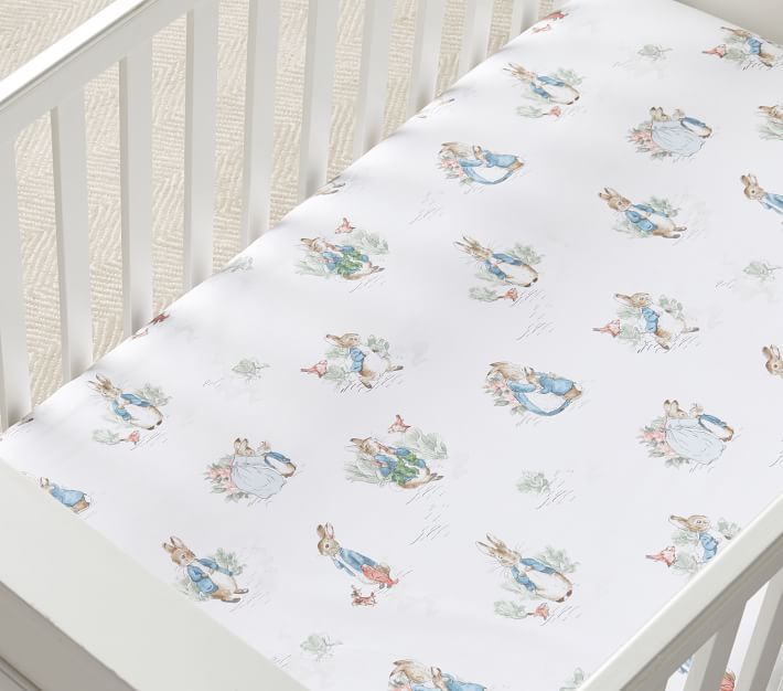 Peter Rabbit™ Organic Crib Fitted Sheet | Pottery Barn Kids
