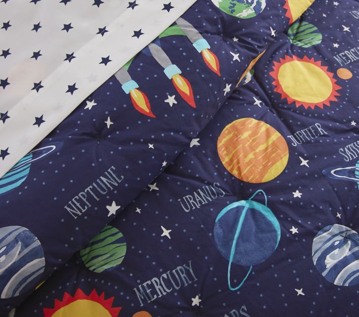 Solar System Glow-in-the-Dark Comforter & Shams | Pottery Barn Kids
