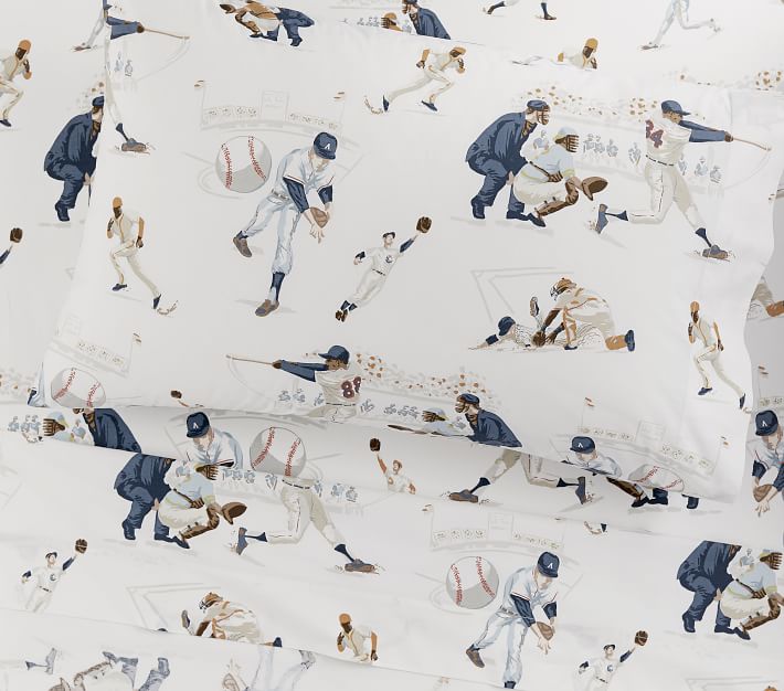 Vintage Baseball Kids' Sheet Set | Pottery Barn Kids