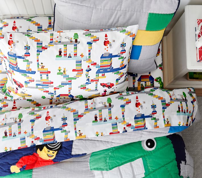 LEGO® Maze Organic Sheet Set & Pillowcases | Pottery Barn Kids