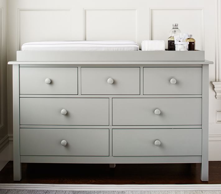 Kendall Extra Wide Nursery Changing Table Dresser & Topper | Pottery ...