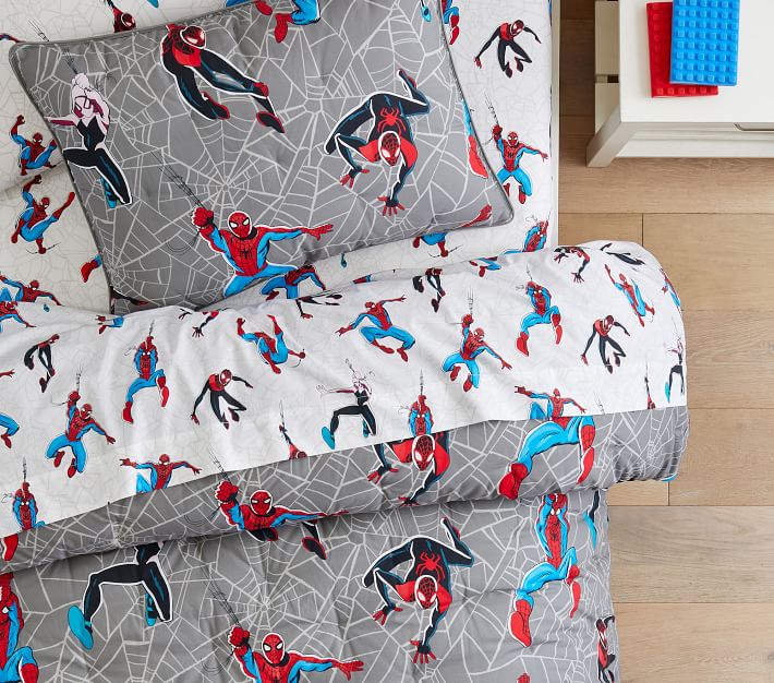 Marvel's Spider-Man Glow-in-the-Dark Comforter & Shams | Pottery Barn Kids